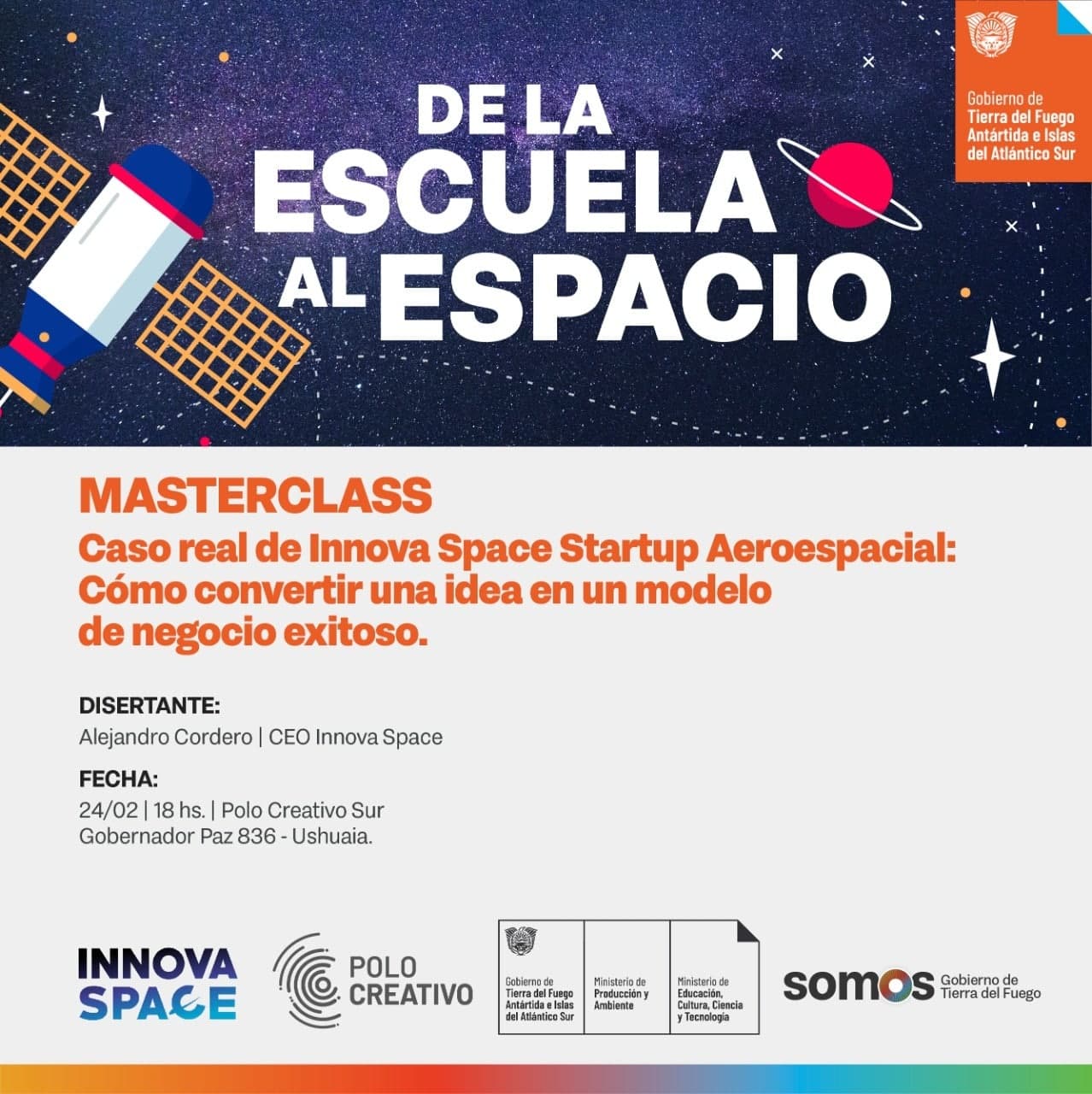 Llega la masterclass "De la Escuela al Espacio" con el caso de la firma ...