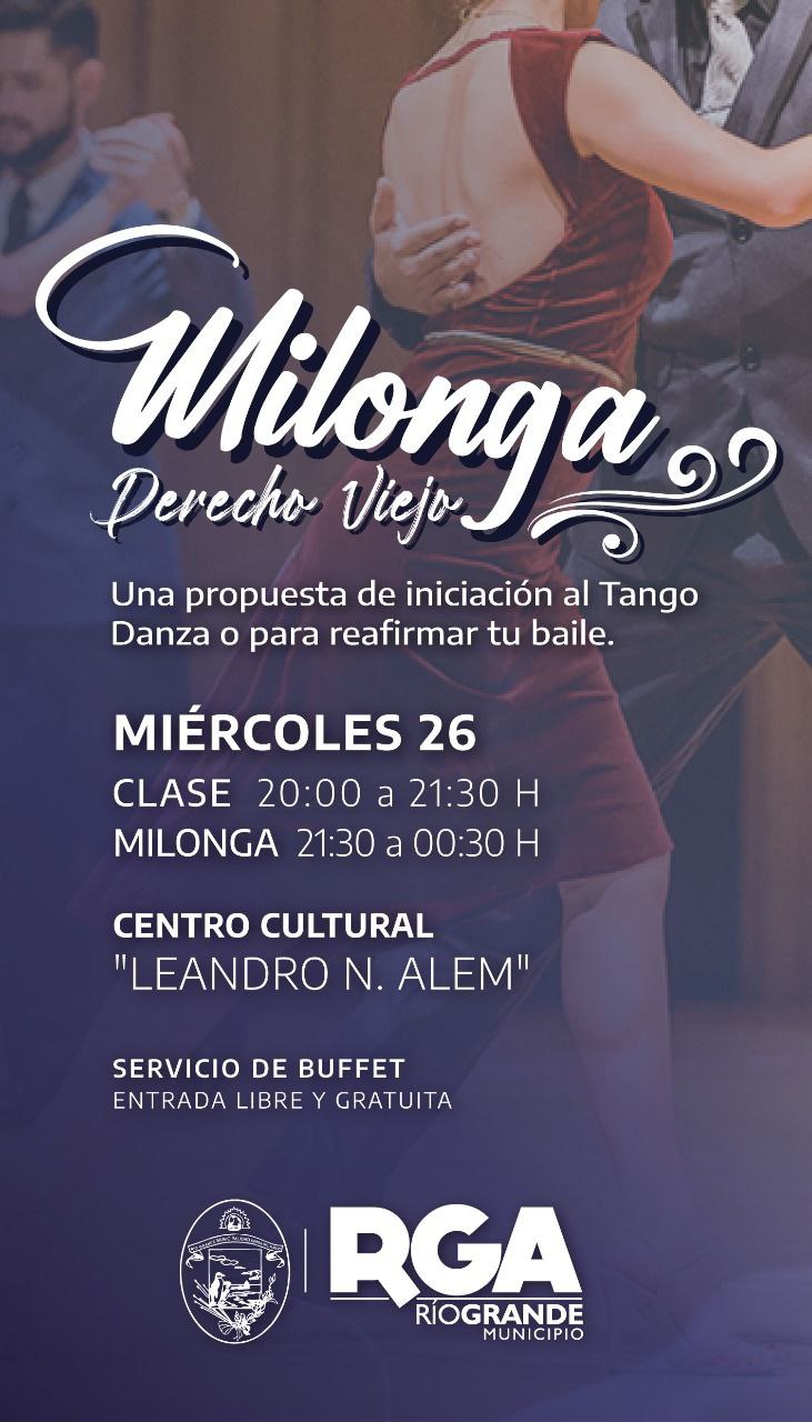 Primer ciclo de "Milonga Derecho Viejo" para la iniciación a la danza del tango